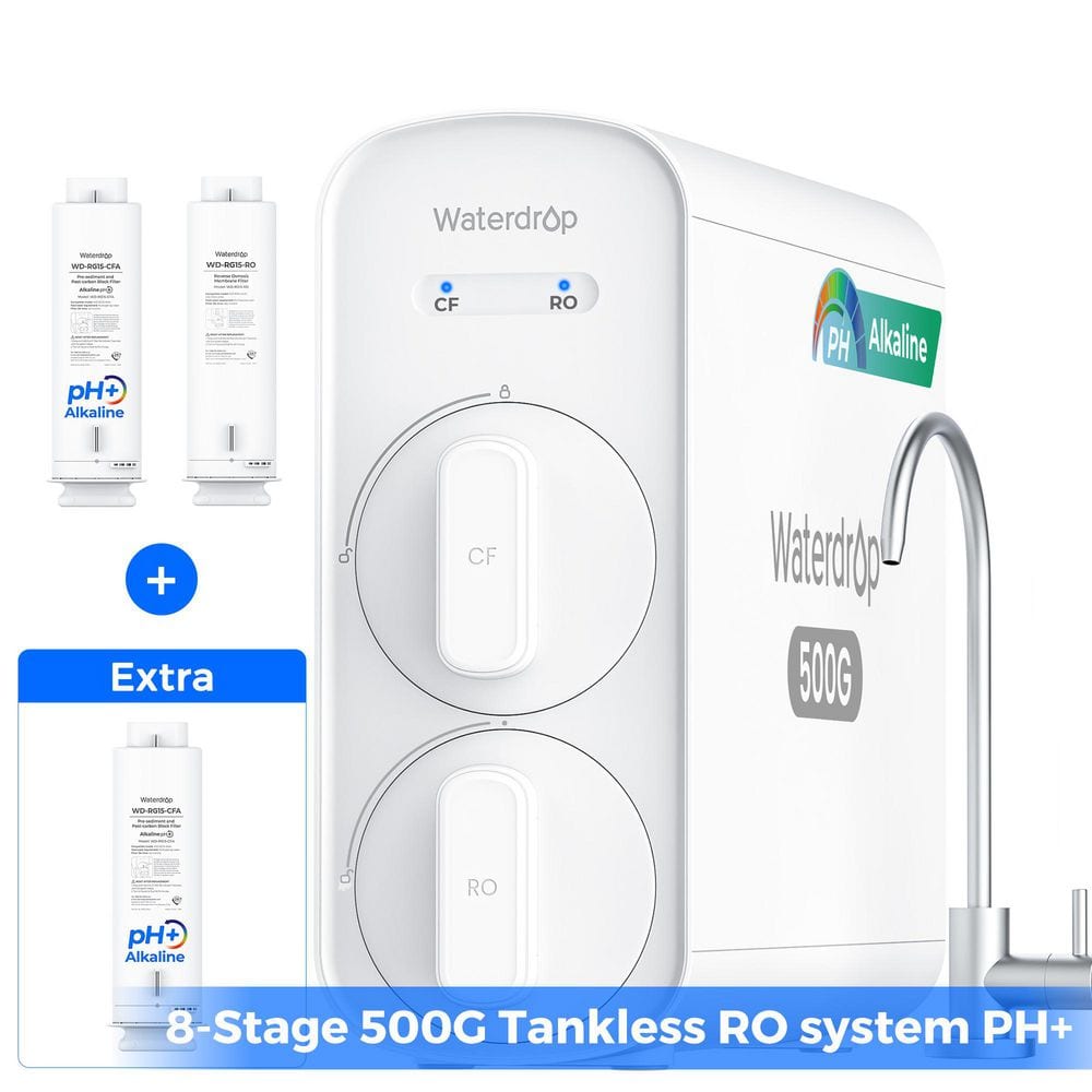 Waterdrop WD G5P500A Alkaline Mineral pH+ Reverse Osmosis Water System ...