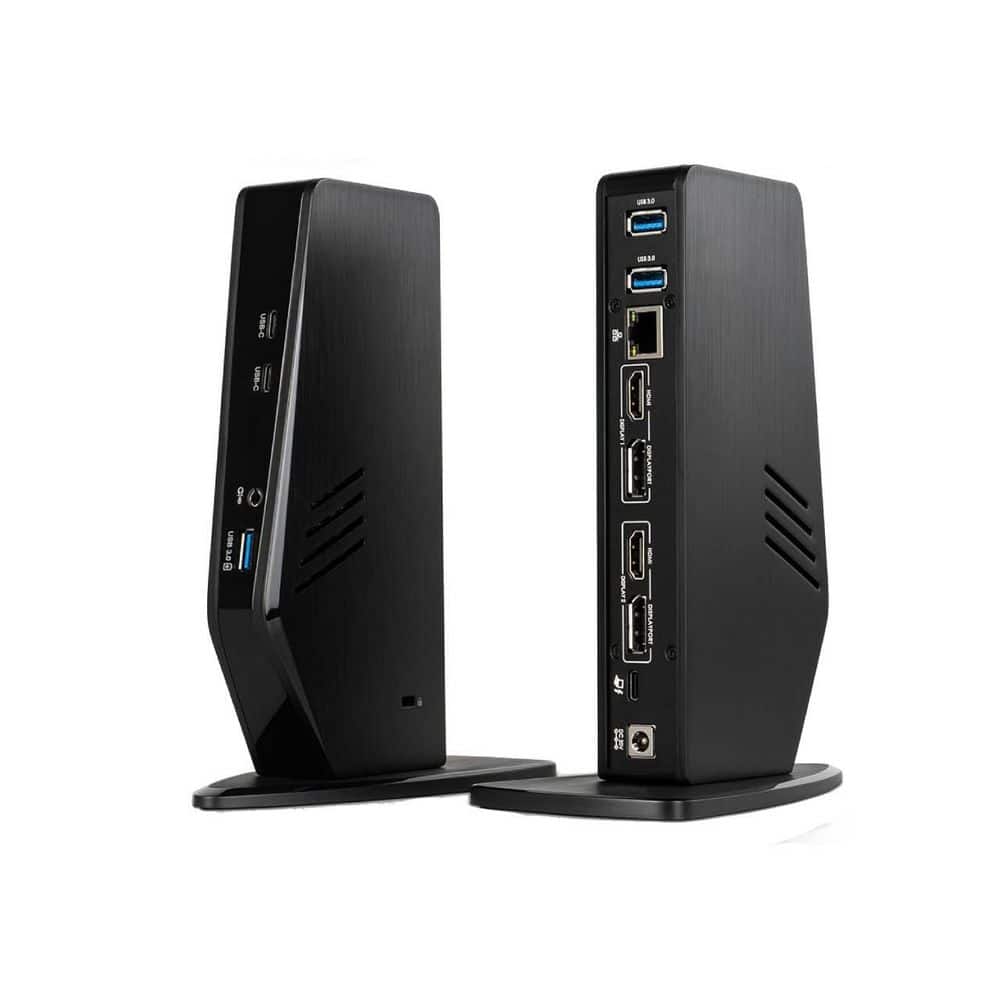 Yichuhaoxi USB 3.0 and USB-C Universal Laptop Docking Station with 100W ...