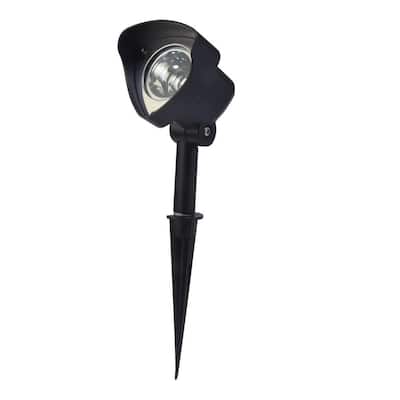 Moonrays Low-Voltage 14-Lumen Black Outdoor Integrated LED Adjustable ...