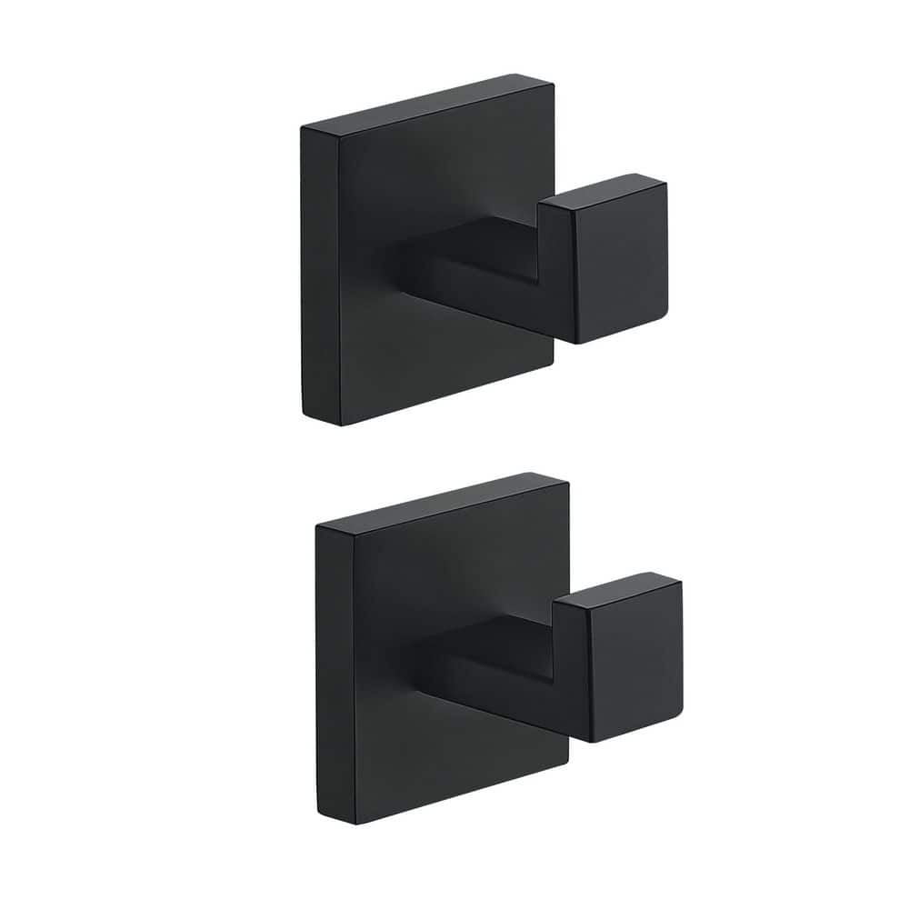 ATKING Wall-Mount J-Hook Robe/Towel Hook Square Robe Hook in Matte ...