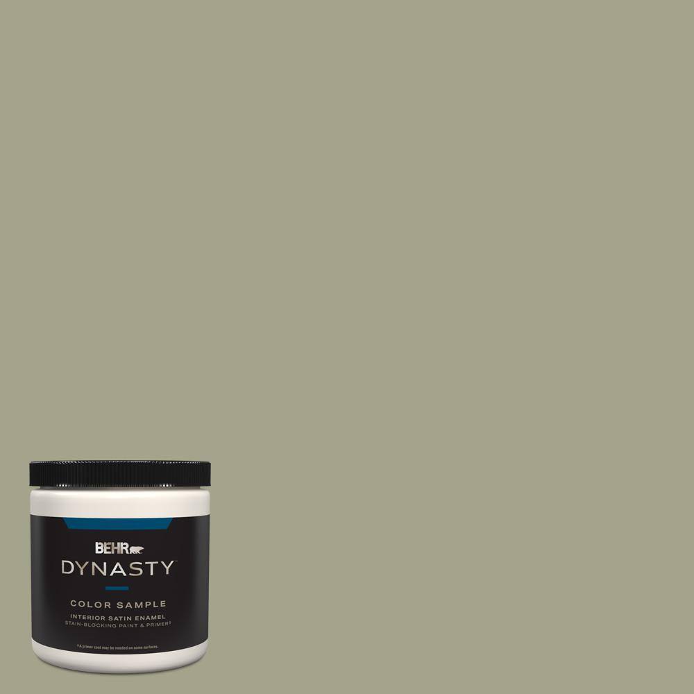 BEHR DYNASTY 8 oz. #400F-5 Promenade Satin Enamel Stain-Blocking ...