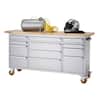 TRINITY PRO 72 in. W x 19 in. D 12-Drawer Rolling Workbench with ...