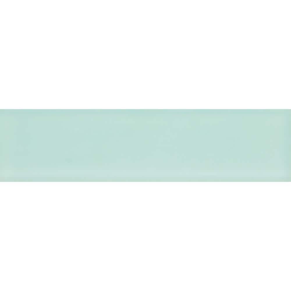 Apollo Tile Light Blue 3-in. x 12-in. Matte Finished Glass Mosaic Floor ...
