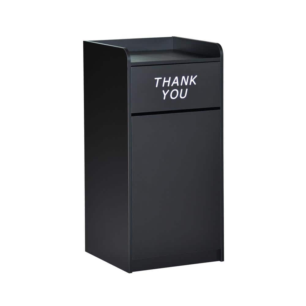 Carnegy Avenue 36 Gal. Black Trash Receptacle Lidless CGA-MT-526761-BL ...