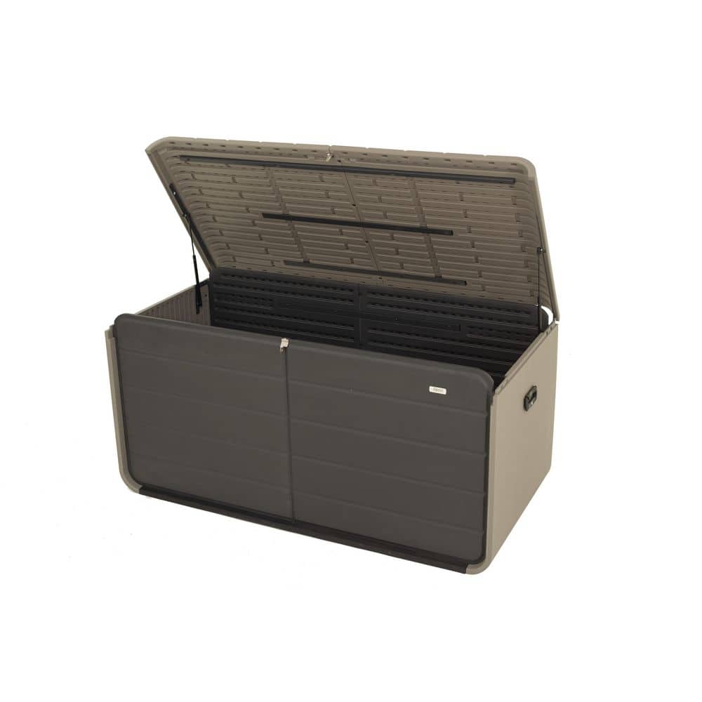 200 Gal. 63 in. W x 31 in. D x 30 in. H Gray Plastic Outdoor Storage ...