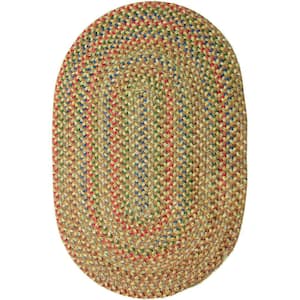 Rhody Rug Kennebunkport Sage Multi 2 ft. x 3 ft. Oval Indoor/Outdoor ...