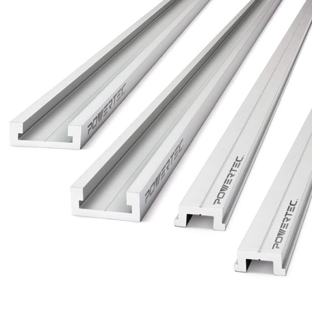 ‎POWERTEC 48 in. Miter T Track w/ T-Bar for Table Saw/Router Table ...