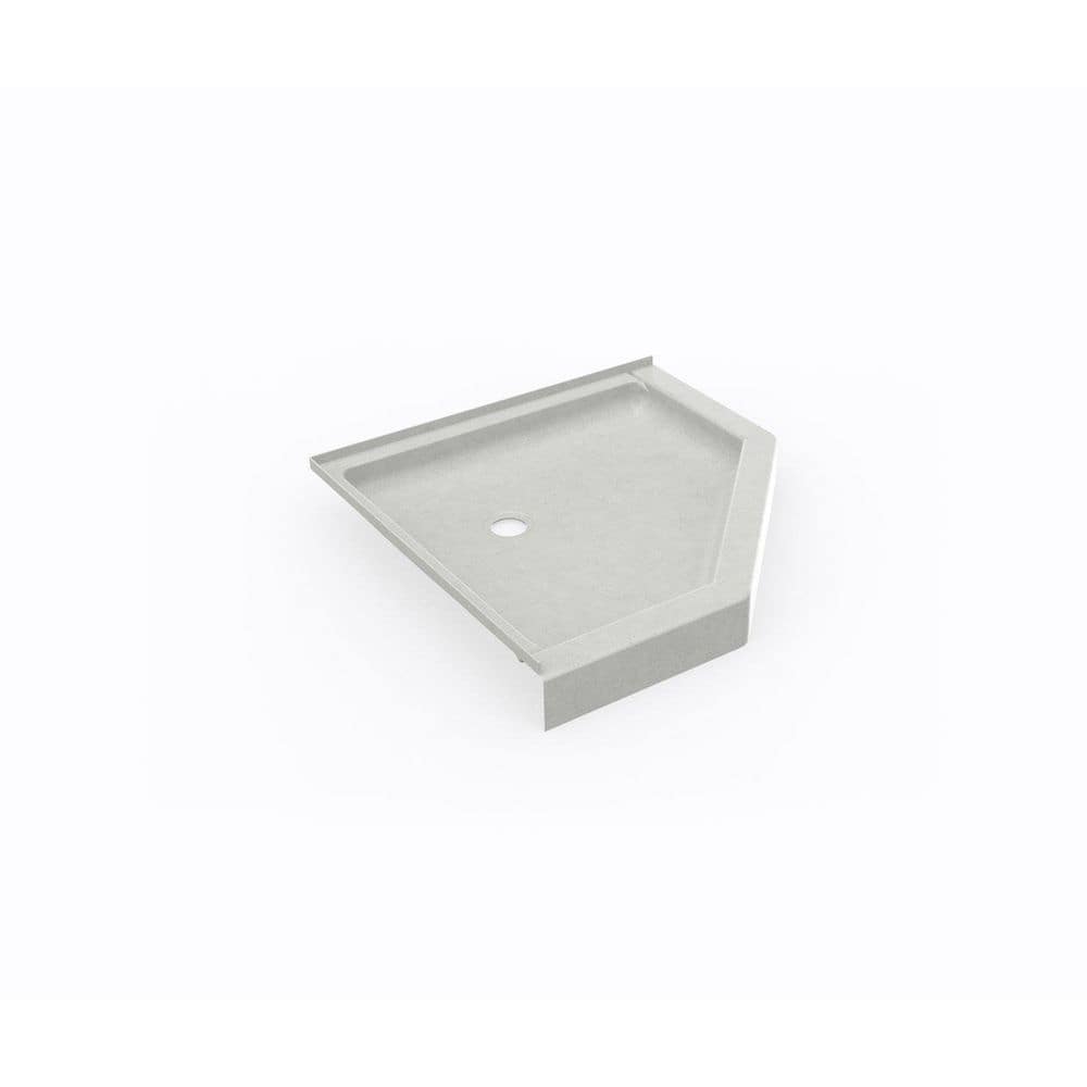 Swan Swanstone 36 in. L x 36 in. W Corner Shower Pan Base with Center ...