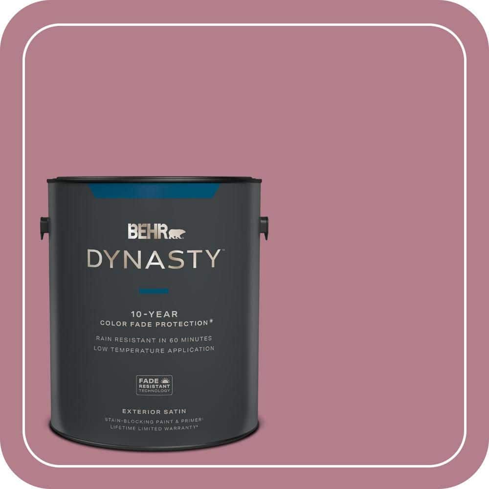 BEHR DYNASTY 1 gal. #100D-4 Degas Pink Satin Enamel Exterior Stain ...