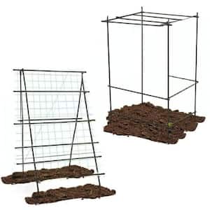 AESOME 63 in. Tall Metal Garden Arch Trellises, Cucumber Trellis with ...