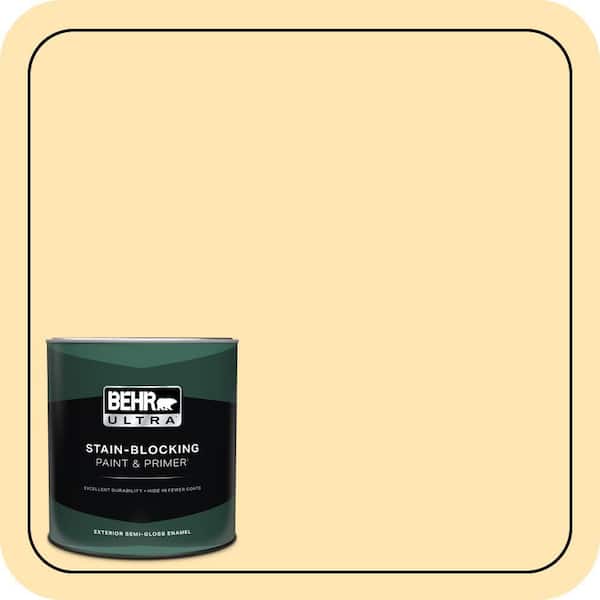 BEHR ULTRA 1 qt. #P260-3 Vanilla Ice Cream Semi-Gloss Enamel Exterior ...