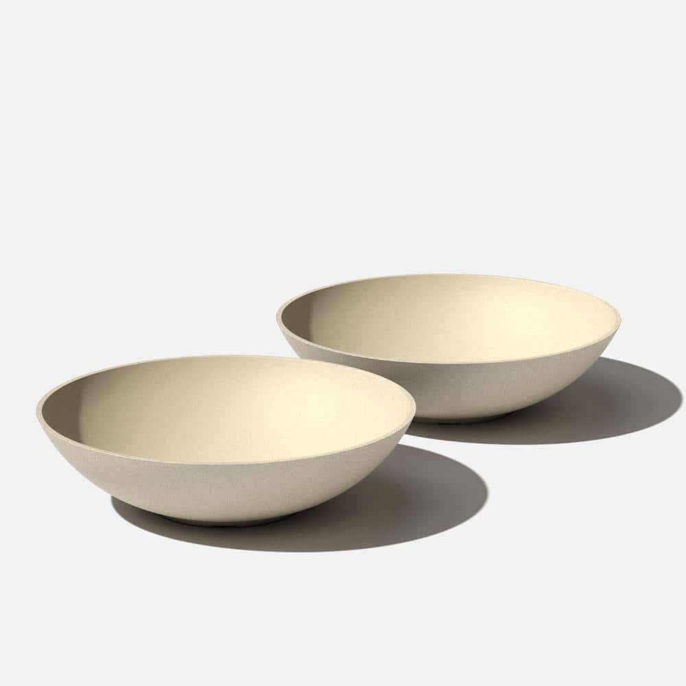 Veradek Lane Extra Large Sand Plastic Bowl Planter with Drainage Holes ...