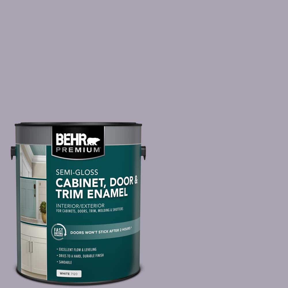 BEHR PREMIUM 1 gal. #N560-3 Luxe Lilac Semi-Gloss Enamel Interior ...
