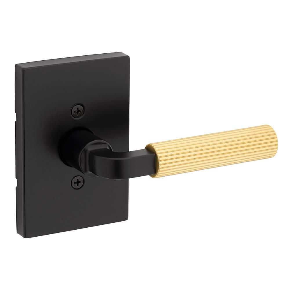 Reviews for Kwikset Mirada Matt Black Satin Brass Rectangle Half Dummy ...