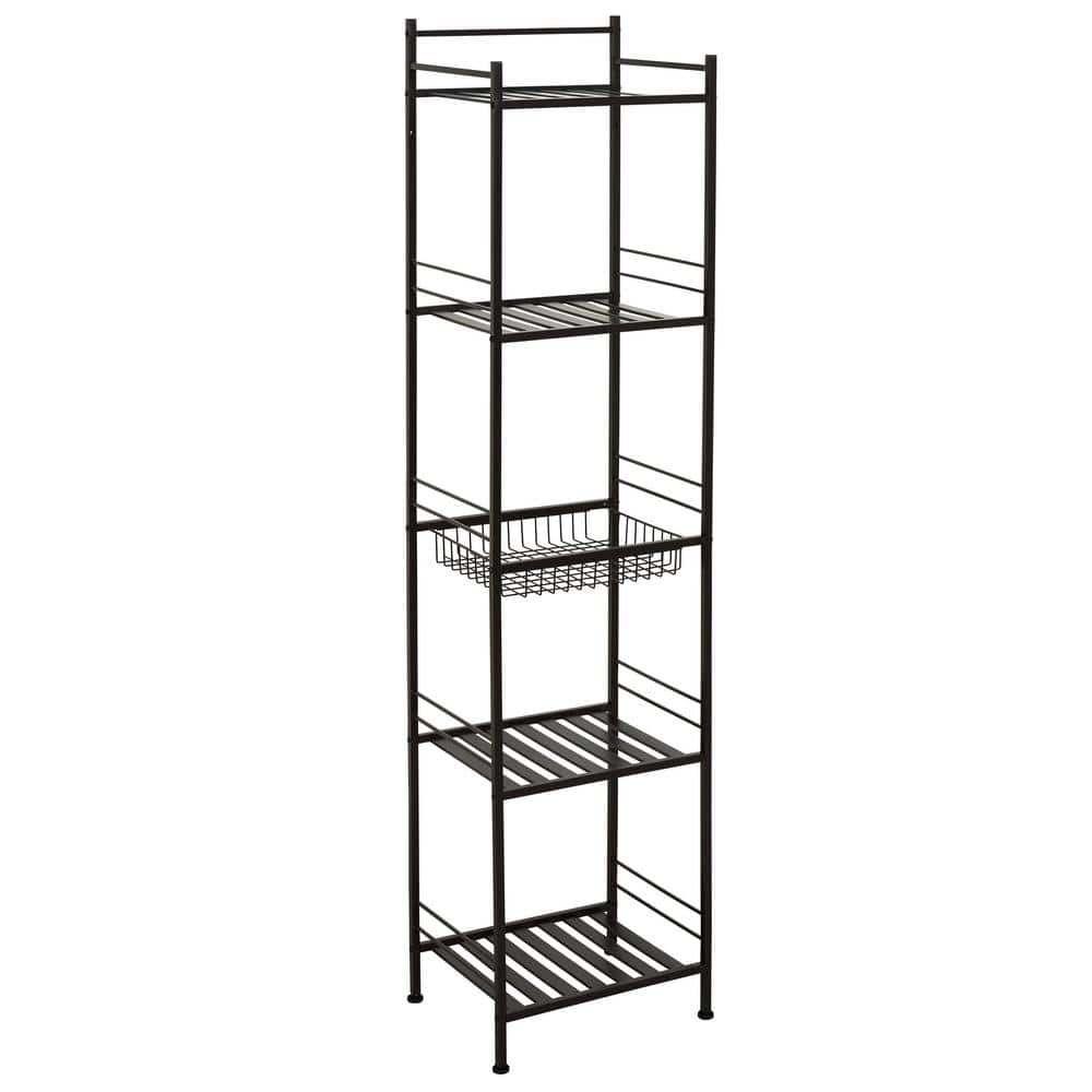 Glacier Bay Slat Style 14 in. W x 11 in. D x 58.5 in. H Towel Tower in ...