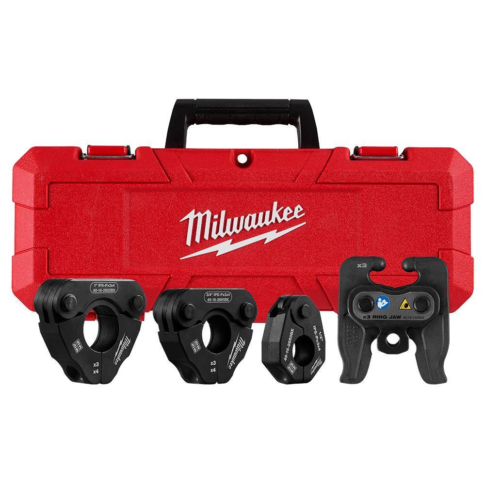 Milwaukee 1/2 in. - 1 in. IPS-P Pivoting Press Ring Kit for M12 FORCE ...