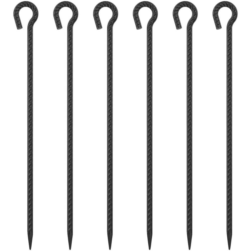 NVNOO 1.2 in. Diameter x 24 in. Metal Rebar Stakes with Loop for ...