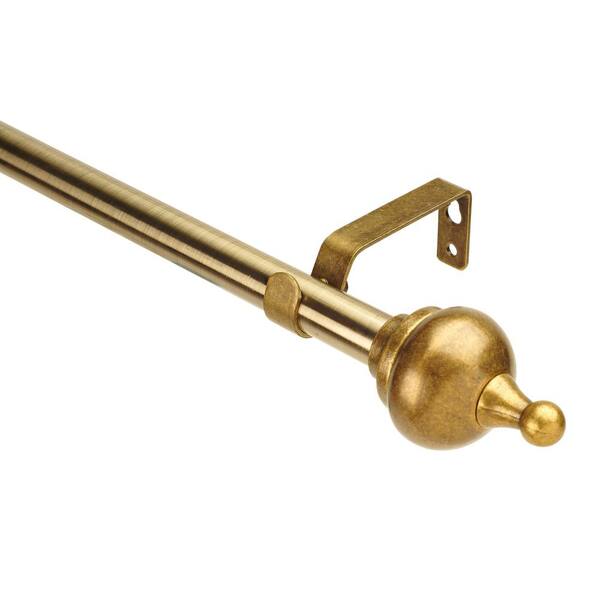 Home Details Tulip 28 in. to 48 in. Adjustable Single Curtain Rod 9524 ...