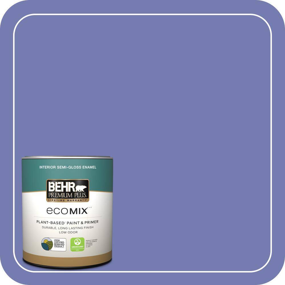 BEHR PREMIUM PLUS 1 qt. #620B-6 Magic Moment Semi-Gloss Enamel EcoMix ...