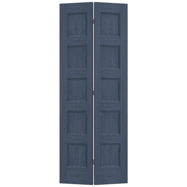 JELD-WEN 36 in. x 80 in. Conmore Denim Stain Smooth Hollow Core Molded ...