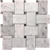 Apollo Tile Gray 11 in. x 11 in. Basket Weave with Dot Polished Marble ...