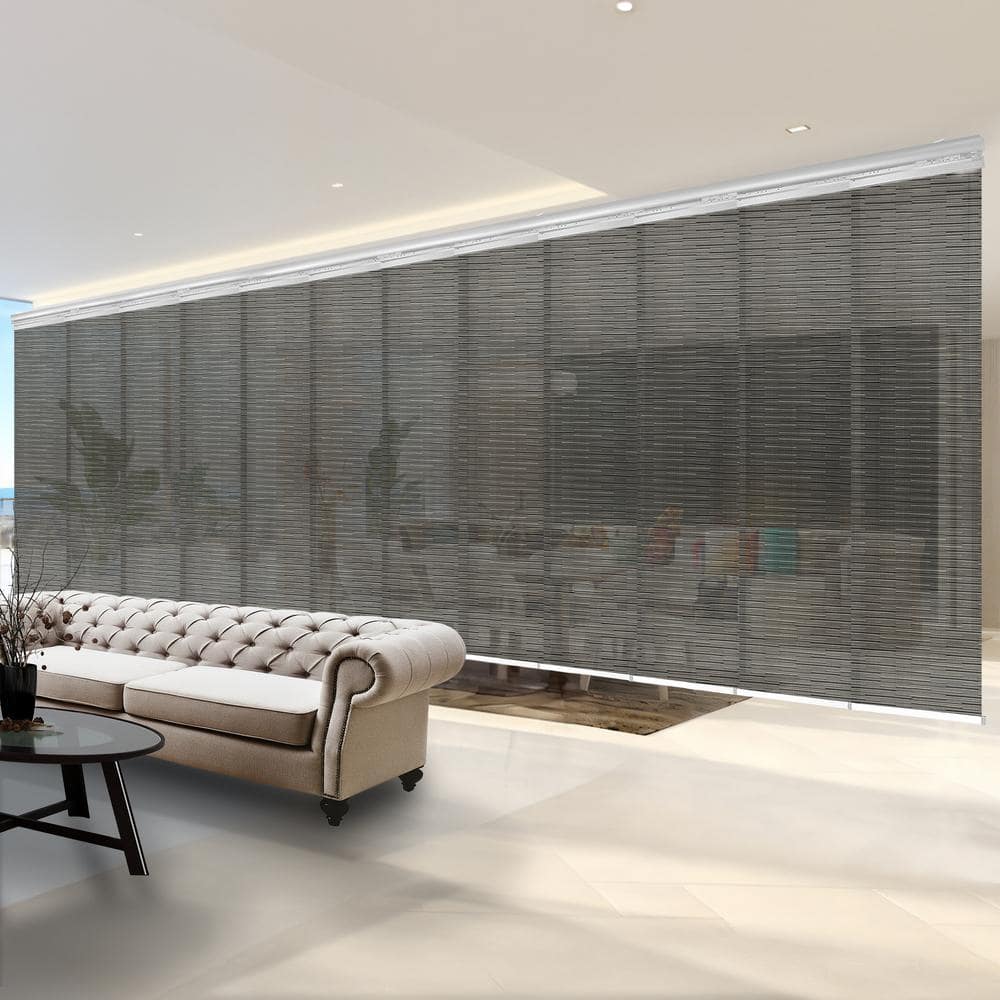 EMOH Ornate Sable 140 in.- 260 in. W x 94 in. L Adjustable 12-Panel ...