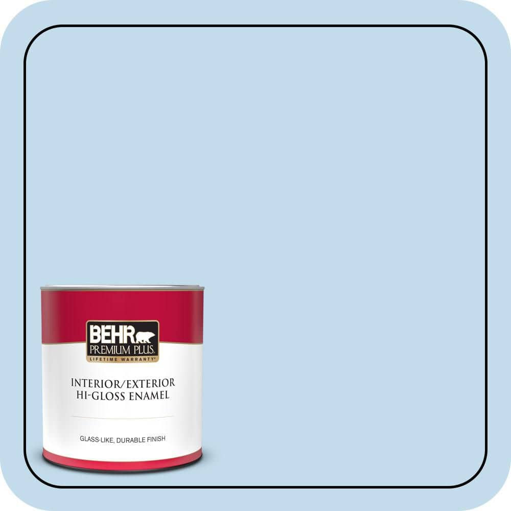 BEHR PREMIUM PLUS 1 qt. #560A-2 Morning Breeze Hi-Gloss Enamel Interior ...