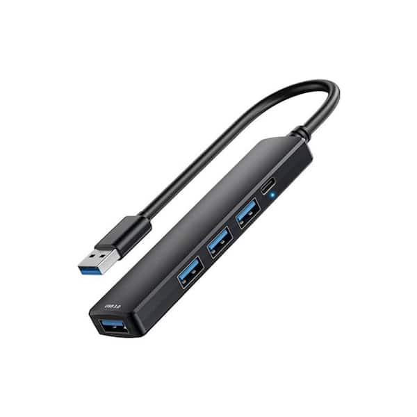 Lukyamzn 5-Port Powered USB 3.0 Hub Extender Splitter with USB-C Power ...