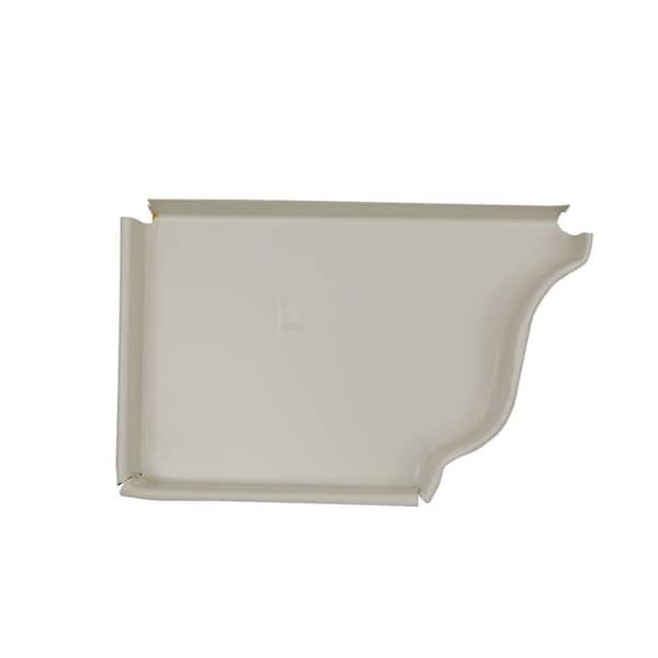 Amerimax Home Products 5 in. White Aluminum K-Style Left Gutter End Cap ...