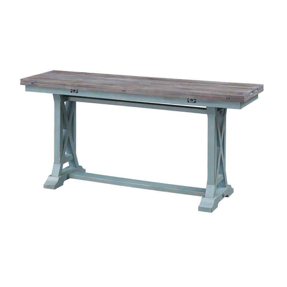 Coast to Coast Accents Bar Harbor 64 in. Blue Standard Rectangle Wood ...