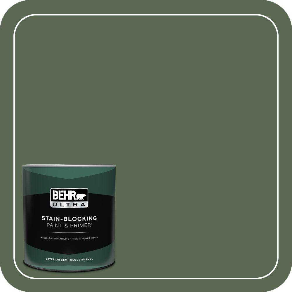 BEHR ULTRA 1 qt. #S390-7 Trailing Vine Semi-Gloss Enamel Exterior Paint ...