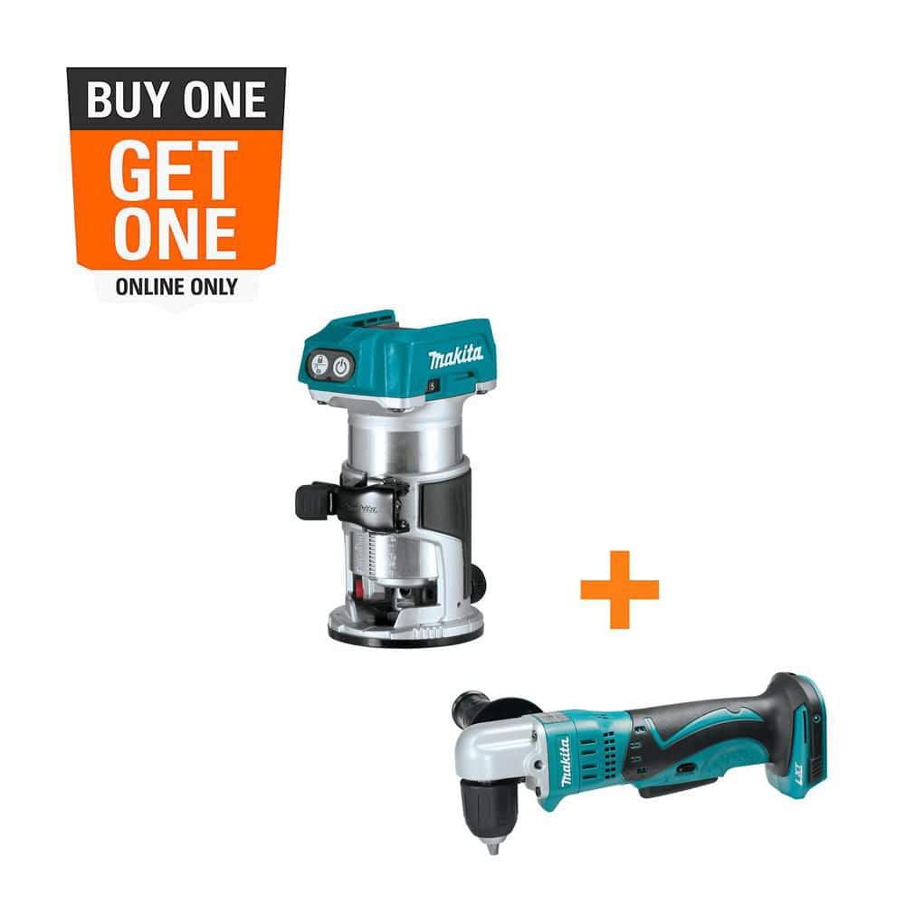 Makita 18V LXT Lithium-Ion Brushless Variable Speed Compact Router with ...