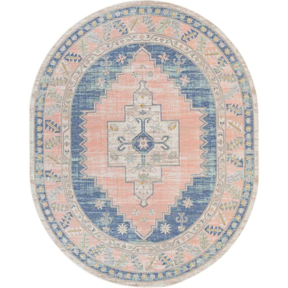 Unique Loom Whitney Geneva French Blue 8 ft. x 10 ft. Area Rug 3154920 ...