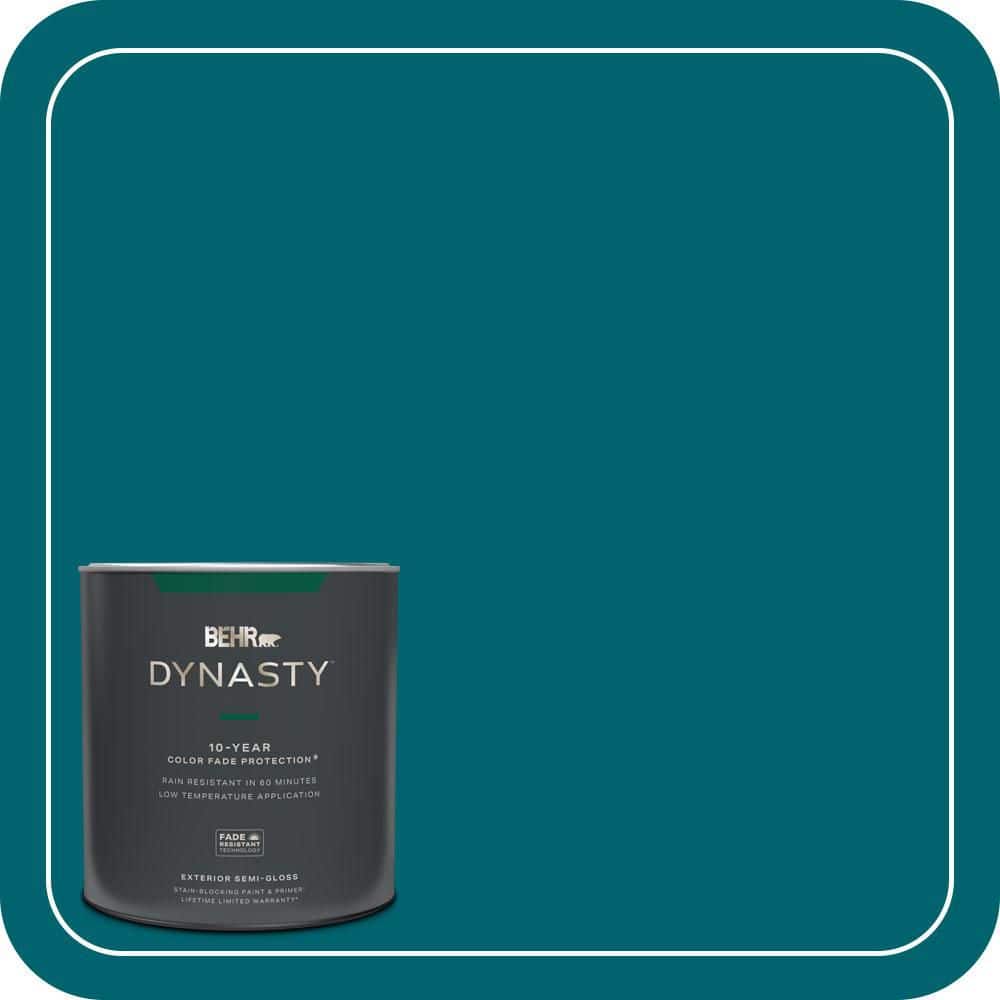 BEHR DYNASTY 1 qt. #S-H-520 Peacock Tail Semi-Gloss Exterior Stain ...