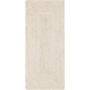 Unique Loom Braided Chindi Ivory 6 ft. x 9 ft. Area Rug 3142738 - The ...