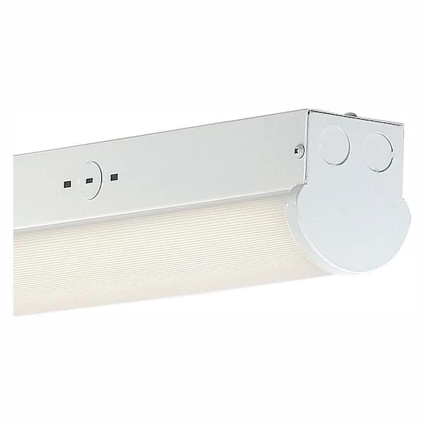 EnviroLite 4 ft. Integrated LED White Strip Light Fixture, 4000K ...