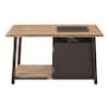 Hampton Bay Fordham 46 in. W 45000 Btu Brown Steel Propane Outdoor Fire Pit Table with Lava Rocks GL 1850 FP The Home Depot