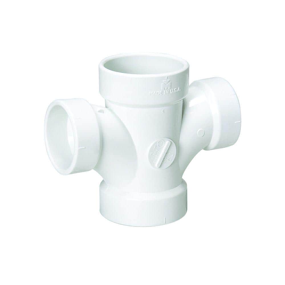 2 in. x 2 in. x 1-1/2 in. x 1-1/2 in. PVC DWV Hub x Hub x Hub x Hub ...