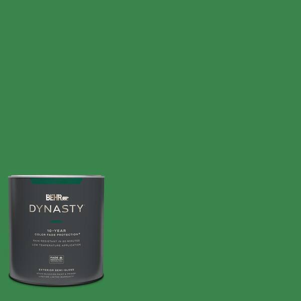 BEHR DYNASTY 1 qt. #450B-7 Green Grass Semi-Gloss Exterior Stain ...