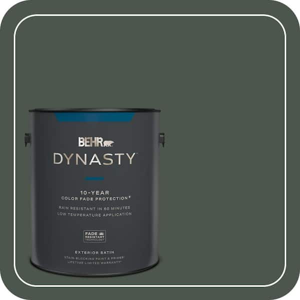 BEHR DYNASTY 1 gal. #PMD-66 Deep Evergreen Satin Enamel Exterior Stain ...