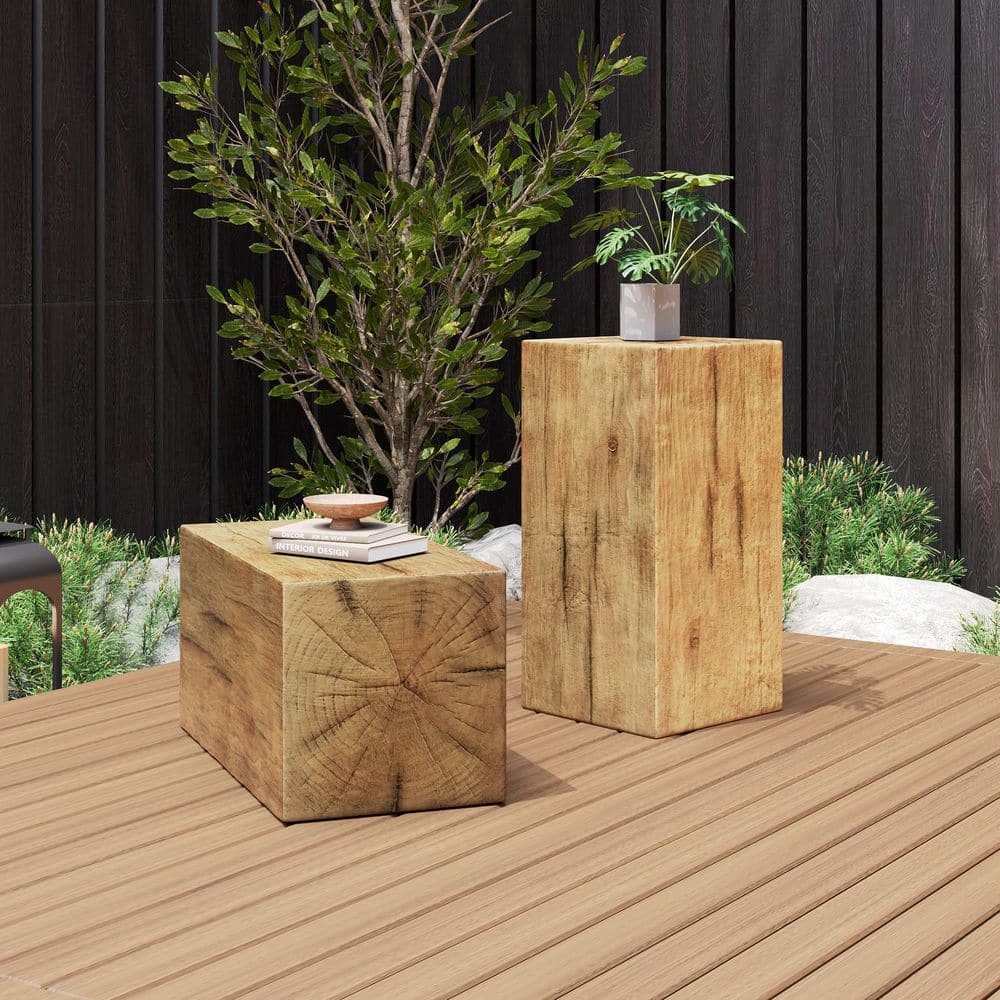 CHRISTOPHER KNIGHT HOME Axis Patio 27.75 in. Wood-Look Square-Column ...