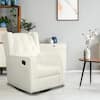 MAYKOOSH White Microfiber Recliner Swivel Glider Rocker Recliner 24853 ...