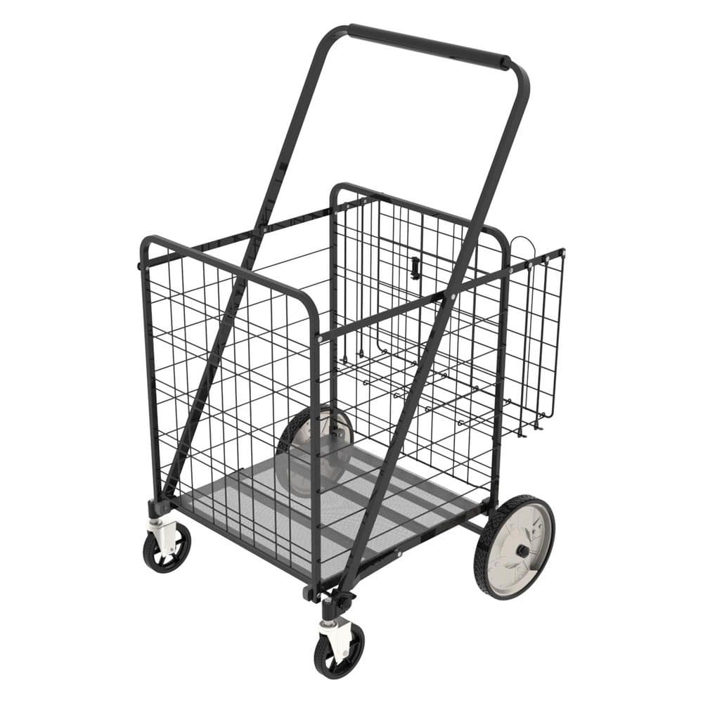 Tunearary 29 in. x 26 in. Large Stainless Steel Foldable Double Basket ...