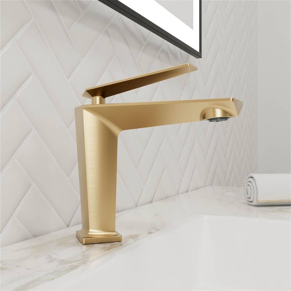 GIVING TREE Single Handle Single Hole Bathroom Faucet with Hot and Cold ...