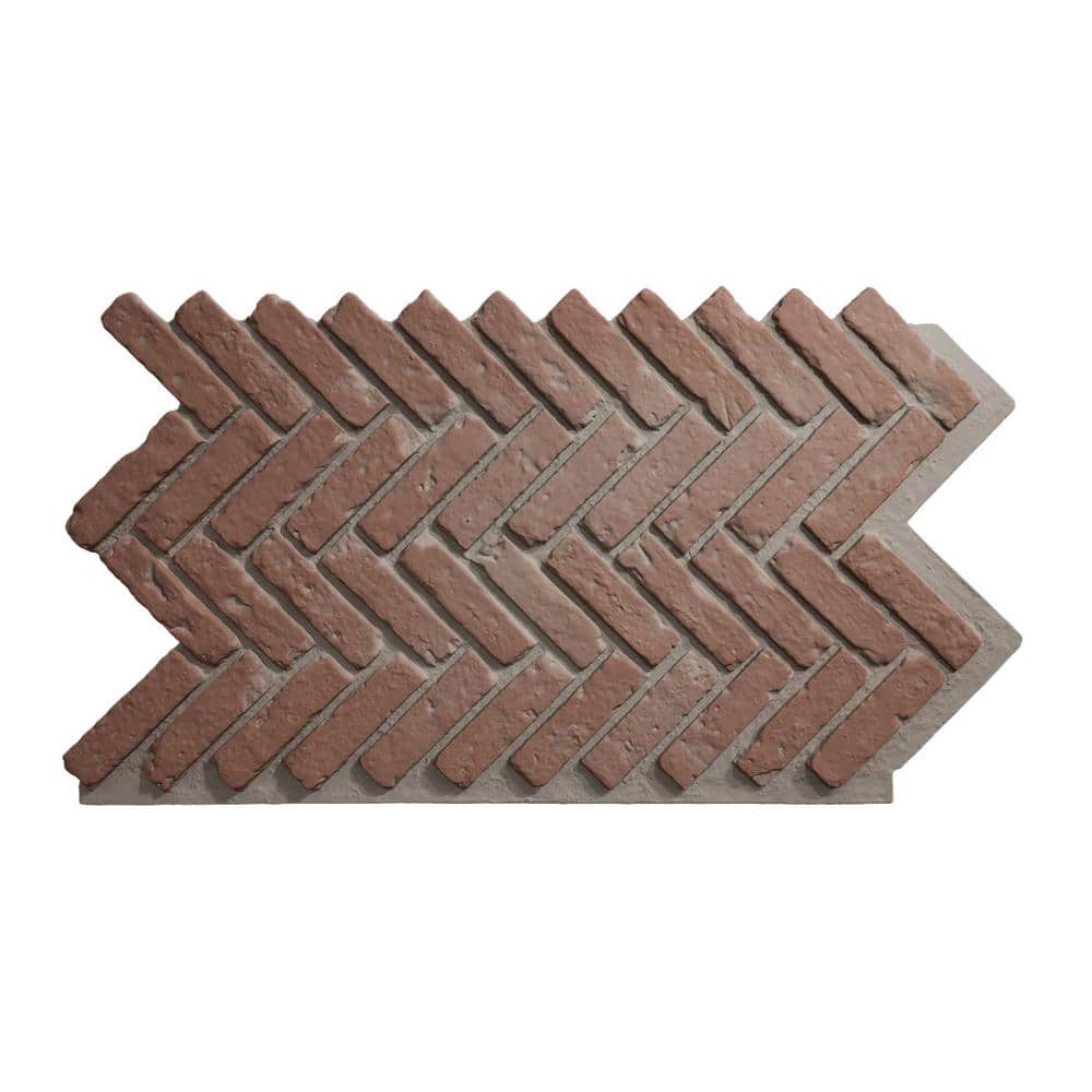 Ekena Millwork Everstone Herringbone Faux Brick 46.5 in. x 25.25 in ...