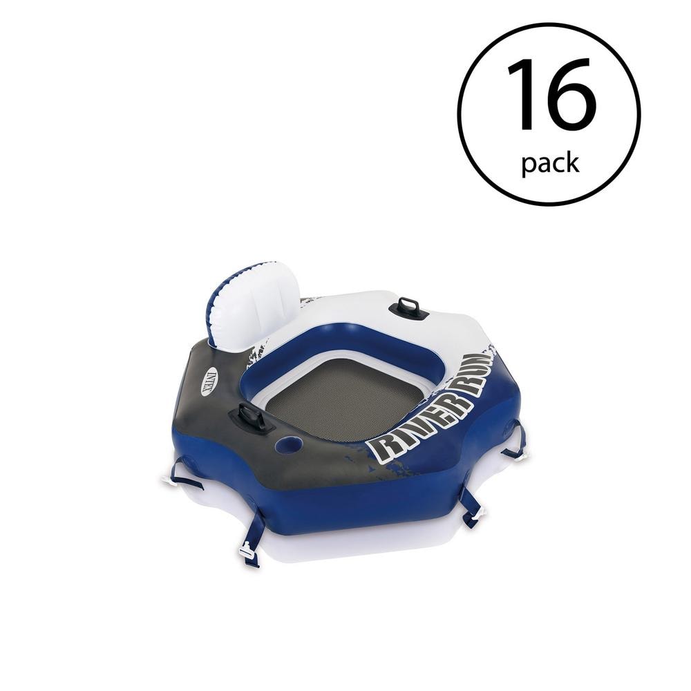 Intex River Run Multicolor PVC 1-Person Inflatable Floating Tube Raft ...