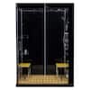 Steam Planet Venus 59 in. x 32 in. X 86 in. Steam Shower Kit in Black ...