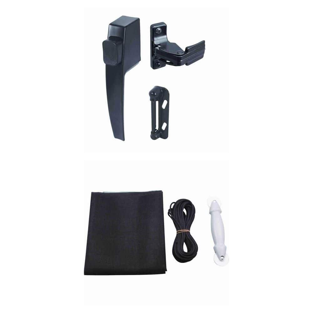 Prime-Line Push Button Screen Door Latch, Black & 36 in. x 84 in ...