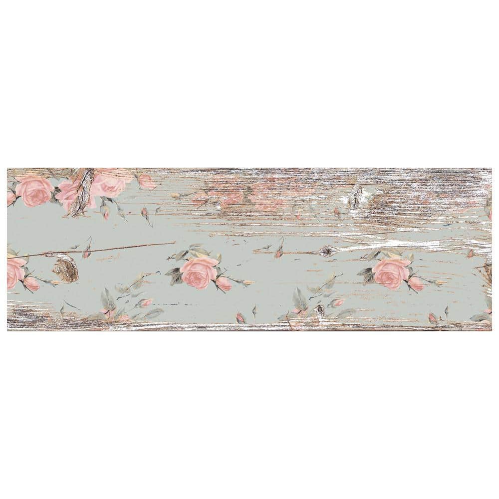 Merola Tile Java Wood Decor 3 in. x 8.7/8 in. Ceramic Wall Take Home ...