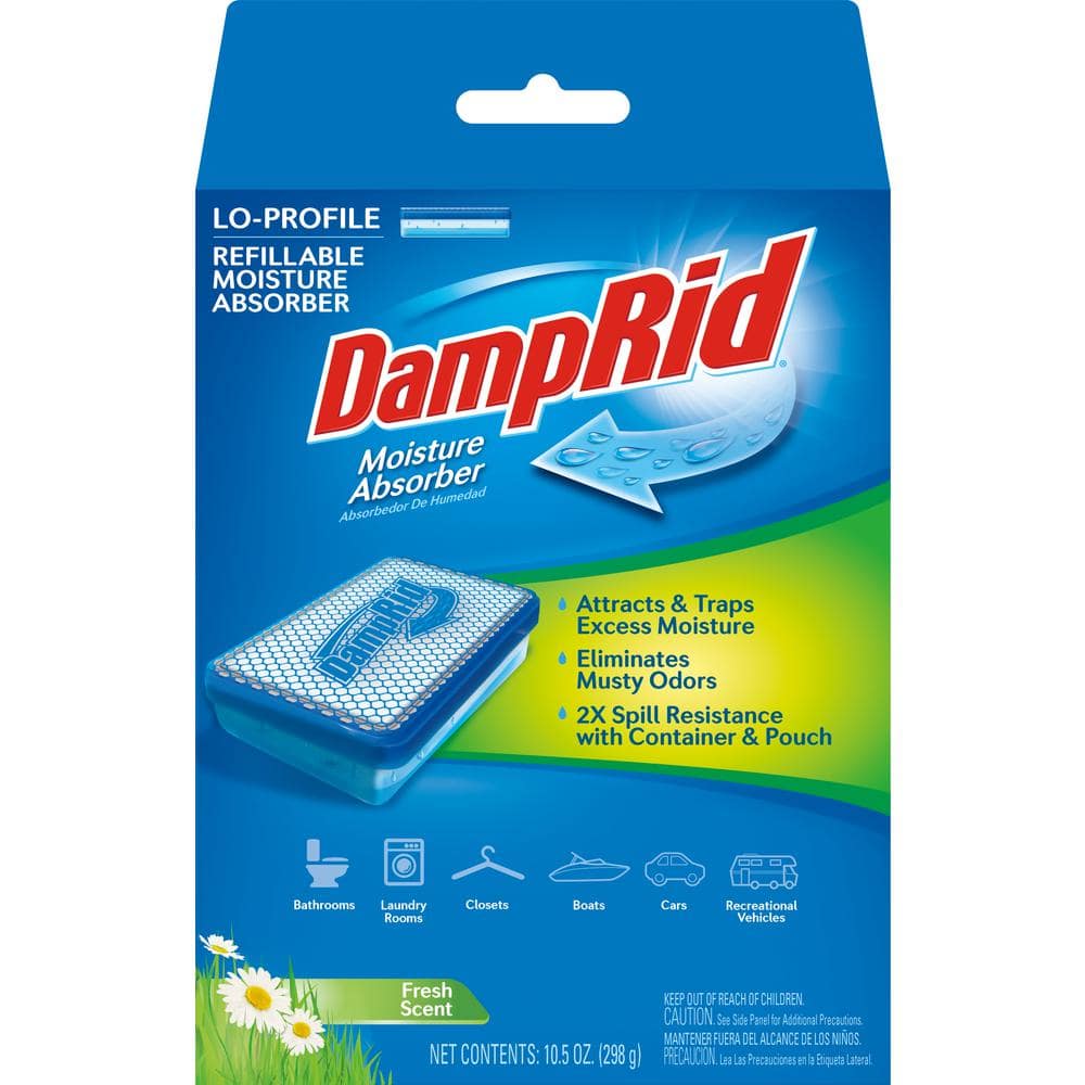 DampRid 10.5 oz. Low Profile Moisture Absorber Refill Fresh Scent ...